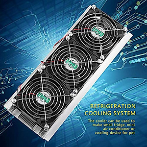 Thermoelectric Cooler, Thermoelectric Cooler, Asixx DIY Thermoelectric Peltier Refrigeration Semiconductor Cooler Air Cooling Device 20A 12V