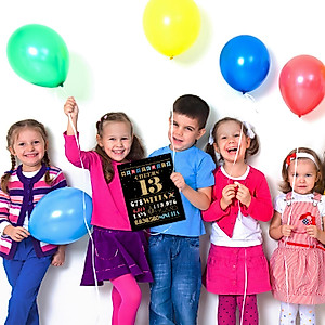 BGTCARDS 13th Birthday Card, 13th Birthday Decorations for Girls, 13th Birthday Gifts for Daughter, Back in 2011 Birthday Card, Black Gold