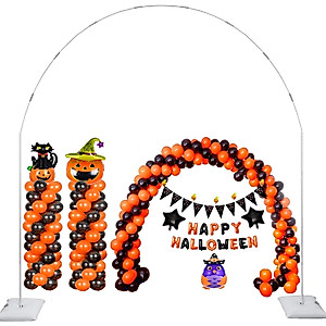 GIMcalo Balloon Arch Stand Kit, 2IN1 Metal Balloon Column Arch with Weighted Water Bag for Birthday, Graduation Ceremony, Baby Baptism, Wedding, Engagement, Various Festival Party Decoration