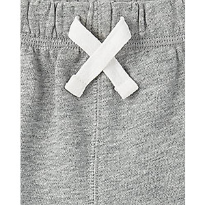 The Children's Place Baby Boys and Toddler Boys French Terry Shorts, Black/Smoke Gray/New Navy, 3T