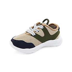OshKosh B'Gosh Boy's Onix Athletic Sneaker, Khaki, 10 Toddler