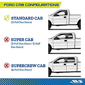 Auto Ventshade AVS 12068 Ventshade with Stainless Steel Finish, 2-Piece Set for 1980-1996 Ford Bronco, F-150, F-250 & F-350 Super Duty