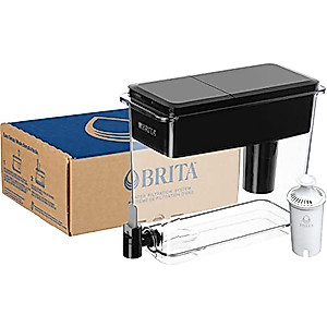 Brita XL Water Filter Dispenser for Tap and Drinking Water with 1 Standard Filter, Lasts 2 Months, 27-Cup Capacity, BPA Free, Black