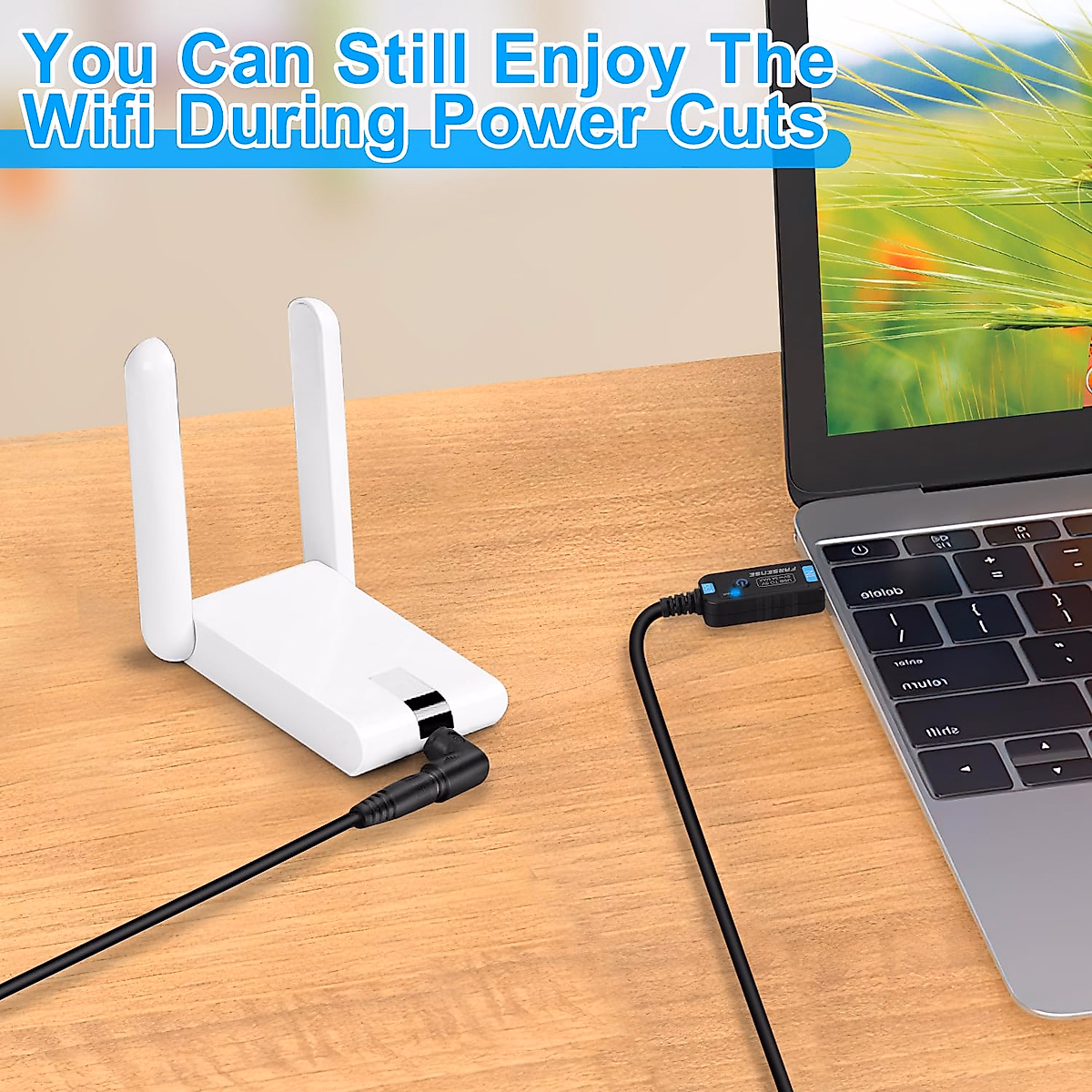 FARSENSE USB to DC 5V Power Cord, Universal DC 5.5x2.1mm Barrel Plug Charging Cable(3FT) with 10 Connector Tips,USB to Barrel Plug 5V Power Cable with On/Off Switch and Led Indicator