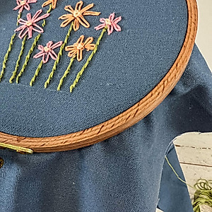 Threadart Linen Fabric by The Yard - Embroidery Fabric - Premium Cotton Linen Fabric for Embroidery, Cross Stitch, Apparel, Linen Canvas, Home Décor - 55" Width - Natural