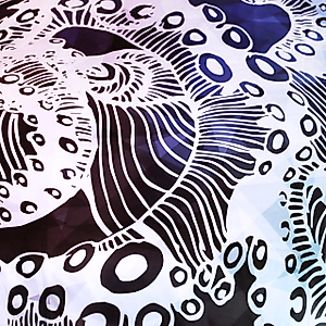 ARIGHTEX Octopus Duvet Cover Geometric Design 3D Octopus Bedding Set Nautical Ocean Blue Bed Linen Duvet Cover Set (Queen)