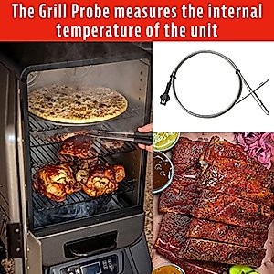 RTD Temperature Sensor Probe Compatible with Pit Boss 2-Series 3-Series Digital Electric Vertical Smoker, Part Number PB-39P600 Part, Electric Grill Temperature Probe Sensor