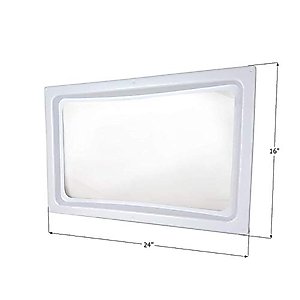 ICON 12149 RV Skylight Inner Dome, White, 24 Inch