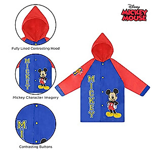 Disney Boys Umbrella and Poncho Raincoat Set, Mickey Mouse Kids Rain Wear For Kids Ages 4-5