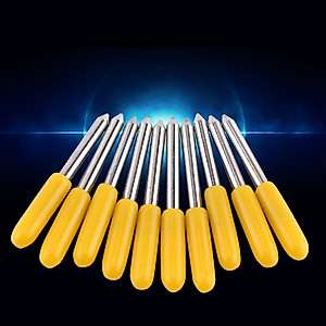 Cutter Blades 10pcs Precision Cutter Plotter Cutting Blades Cemented Carbide Blade Craft Cutter for Vinyl Cutting 30 deg 45 deg 60 deg(30°)