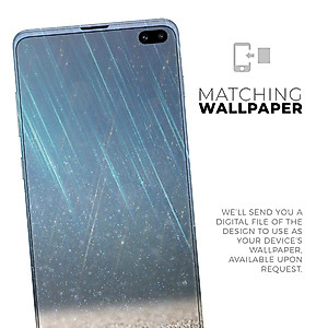 DesignSkinz Strachted Blue and Gold Protective Vinyl Decal Wrap Skin Cover Compatible with The Samsung Galaxy S20 (Screen Trim & Back Glass Skin)