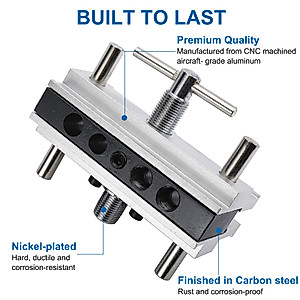 Tysun Self Centering Doweling Jig Drilling Guide Positioner Woodworking Doweling Jig Tool Hole Drilling Guide Self Centering Locator