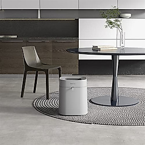 TOWNEW T Air Lite (T02B Gray) 4.4-Gallon Smart Trash Can with Open Barrel Top, Self-Sealing and Self-Changing Technology, Small