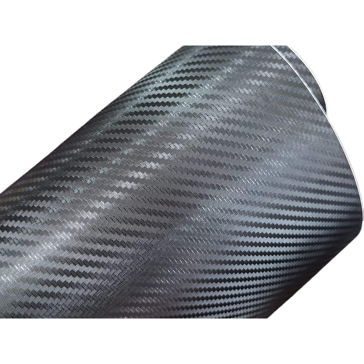 3D Black Carbon Fiber Vinyl Wraps, Car DIY Wrap Vinyl Roll Film Self-Adhesive Twill Weave Sheet Sticker with air Release Technology (1ft x 5ft)