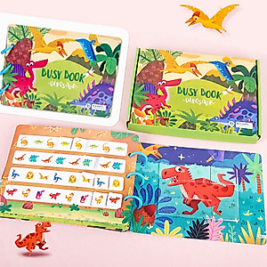 Jxueych Quiet Book for Toddlers Preschool Sensory Toys DIY Montessori Busy Book for Kids to Develop Learning Skills, Road Trip Essentials (Number)