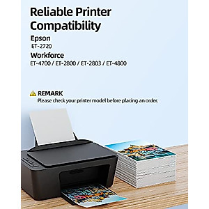 FASTINK Compatible Epson T522 Refill Ink Bottle,High Capacity,5 Pack,Work with EcoTank ET-2720, ET-2800,ET-2803,ET-4800,ET-4700 Printer for Epson 522 Ink Bottle Refill Combo