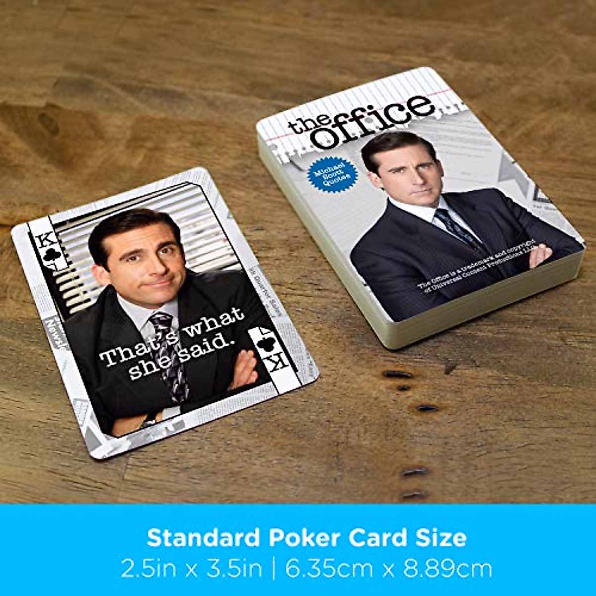 AQUARIUS The Office Michael Quotes Playing Cards - Michael Themed Deck of Cards for Your Favorite Card Games - Officially Licensed The Office Merchandise & Collectibles