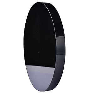 VOSAREA Obsidian Scrying Mirror Natural Black Obsidian Stone Circle Disc Round Plate Feng Shui Mirror for Office Home Desk Decor Crafts