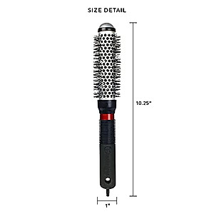Cricket Technique #310 1” Thermal Hair Brush Seamless Barrel Styling Hairbrush Anti-Static Tourmaline Ionic Bristle for Blow Drying Curling All Hair Types