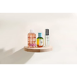 Z metnal Small Natural Wooden Shelves, Mini Floating Circle Display Ledge Shelf for Collection Action Figures, Decor Round Corner Wall Shelf, Wall Mounted, 8 inch, 2 Pack