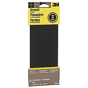 3M Fine 9089NA Drywall Sanding Screen, 4 3/16in x 11 1/4 in, 2-Sheet Grit, 2 Count
