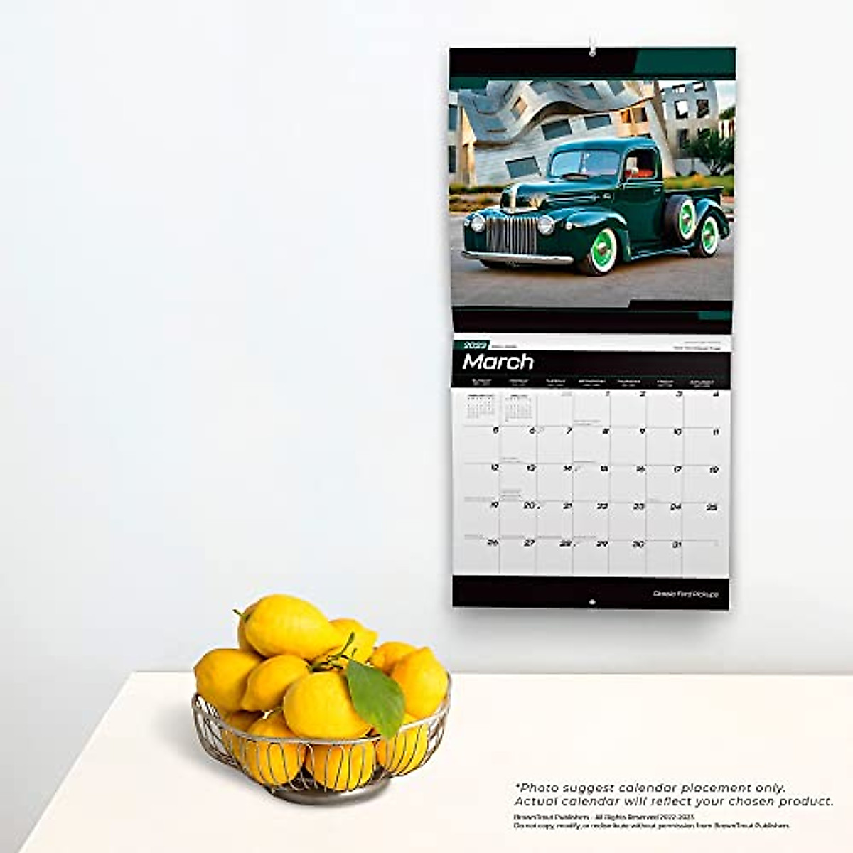 Classic Ford Pickups OFFICIAL | 2023 12 x 24 Inch Monthly Square Wall Calendar | Foil Stamped Cover | BrownTrout | Motor Truck