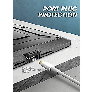 SUPCASE for iPad 9th Generation Case with Screen Protector (Unicorn Beetle Pro), [Built-in Stand] Heavy Duty Rugged Protective Case for iPad 10.2 9th / 8th / 7th Generation (2021/2020/2019), Black