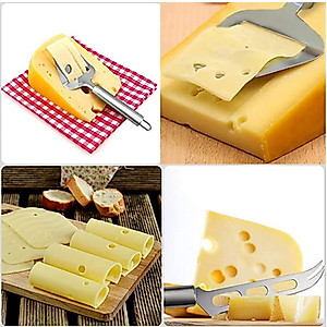 NatureMan 2 Pieces stainless steel cheese planer and cheese slicer, suitable for soft, semi-hard and hard cheese kitchen cooking tools