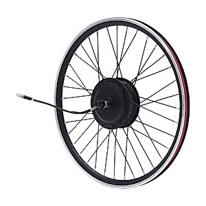 Electric Bicycle Motor Kit 36V 500W 24Inch Front/Rear Wheel E-Bike Conversion Kit with 5-Gear Speed Adjustment Dual Mode Controller for Assembling Converting 24“ Front Rear Wheel Bike (Front Wheel)