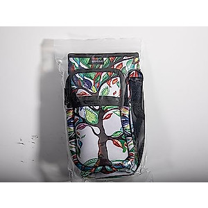 Nuovoware Water Bottle Carrier Bag, 25oz/32oz Bottle Pouch Holder, Adjustable Shoulder Hand Strap 2 Pocket Sling Neoprene Sleeve Sports Water Bottle Bag for Men Women Hiking Travel, Lucky Tree