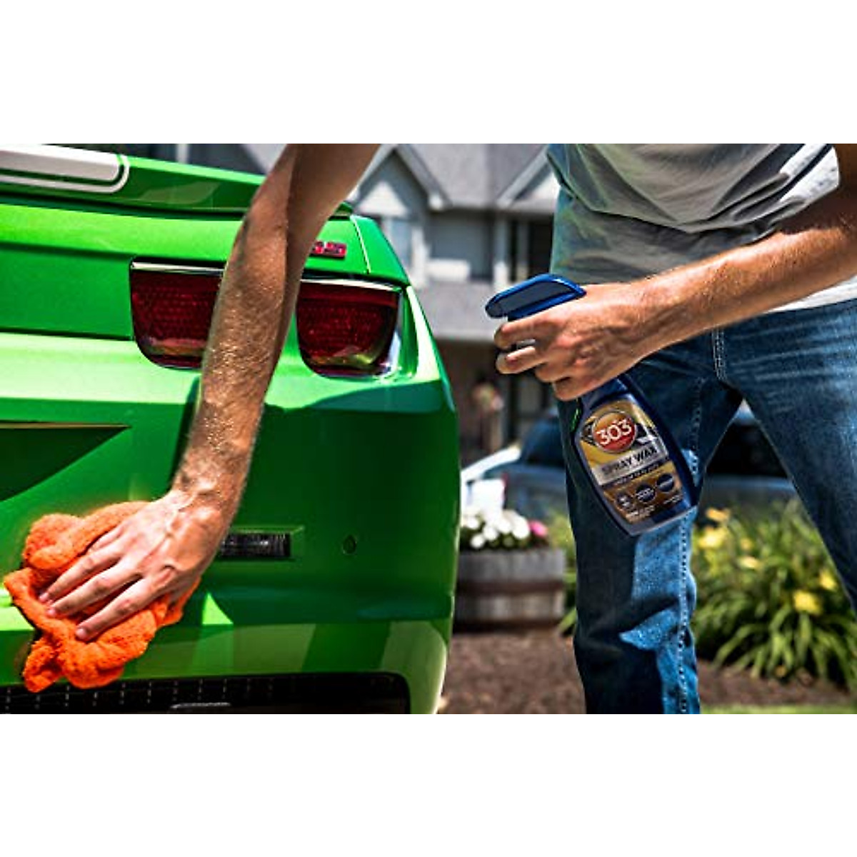 303 Spray Wax - Quick And Easy Spray On Wax - Lasts Up To 90 Days - Use On Wet Or Dry Surfaces - Natural And Synthetic Protection - Carnauba Wax Formulation, 16 fl. oz. (30217CSR) Packaging May Vary