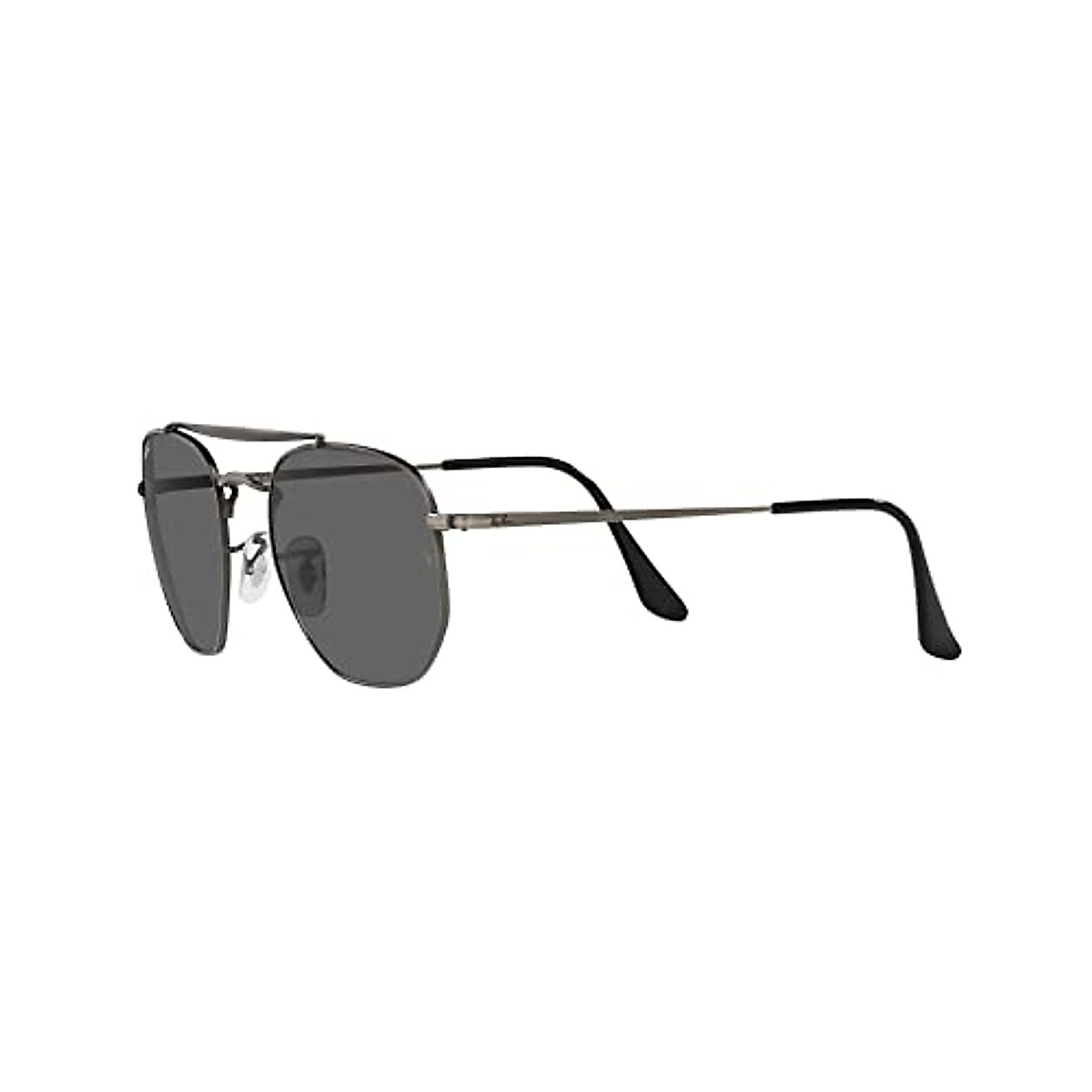 Ray-Ban RB3648 The Marshal Square Sunglasses, Antique Gunmetal/Dark Grey, 54 mm