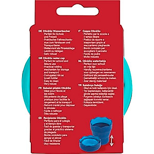 Faber-Castell Clic & Go Portable Paint Water Cup with Brush Holder, Turquoise - Collapsible Paint Brush Cleaner Rinse Cup, Travel Friendly Painting Accessories, 1 Count (Pack of 1)