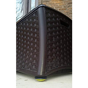 Allsop Home and Garden Lifter Pads, Protect Floors, Decks and Patios with 3,000 lbs rating, discreet non-skid pad lifters / risers / feet / toes, (Lime, Set of four, 1-Count)