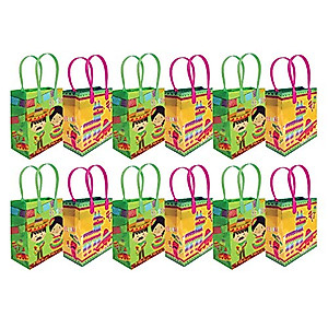 TINYMILLS Fiesta Themed Party Favor Bags Treat Bags, 12 Pack