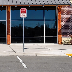 SmartSign 18 x 12 inch “Employee Parking Only - Unauthorized Vehicles Towed” Metal Sign, 63 mil Aluminum, 3M Laminated Engineer Grade Reflective Material, Red and White