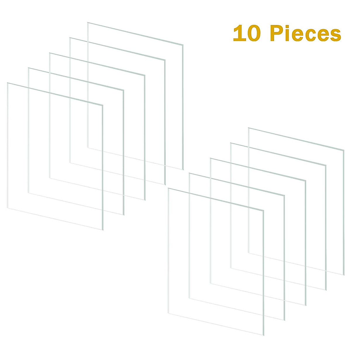 10 Pieces 4x6 Inch Blank Acrylic Signs Clear Acrylic Sheets, Perfect for Making Wedding Table Numbers, Acrylic Wedding Signs, Engrave, Calligraphy and Painting DIY Projects,1/8 inch thick