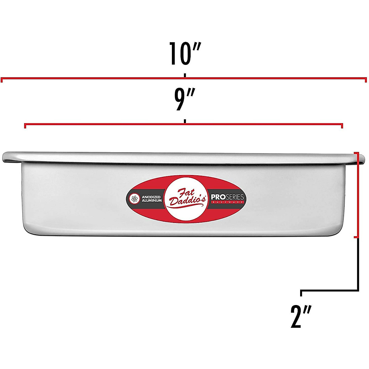 Fat Daddios Sheet Cake Pan, 9 x 13 x 2 Inch, Anodized Aluminum with a Lumintrail Measuring Spoon Set