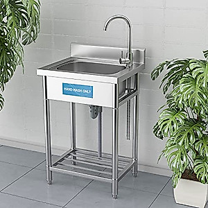 Worcest Wash Rinse Sanitize Hand Wash Only Sink Labels, 4 Pack Waterproof Sticker Signs for Wash Station, Commercial Kitchens, Restaurant, Food Trucks, Dishwashing