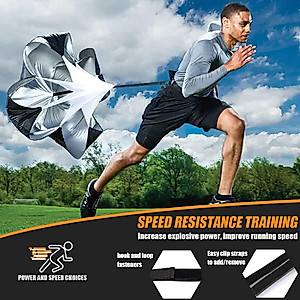 Football Training Equipment | Speed Agility Training Set, Including 1 Agility Ladder, 4 Steel Piles,12 Disc Cones ,1 Resistance Umbrella .| for Athletes/Sports Including Football & Basketball(Yellow)