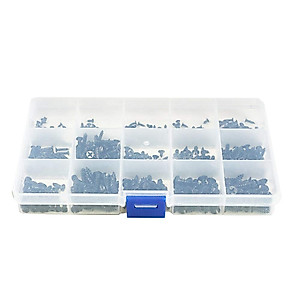 Steel Flat Head Self Tapping Screw Phillips Metric Thread Counter Head Bolt Assortment Kit M2 M2.5 M3 M4 Black