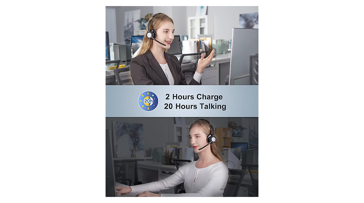 Link Dream Trucker Bluetooth Headset - 20H Talktime & Noise Cancelling