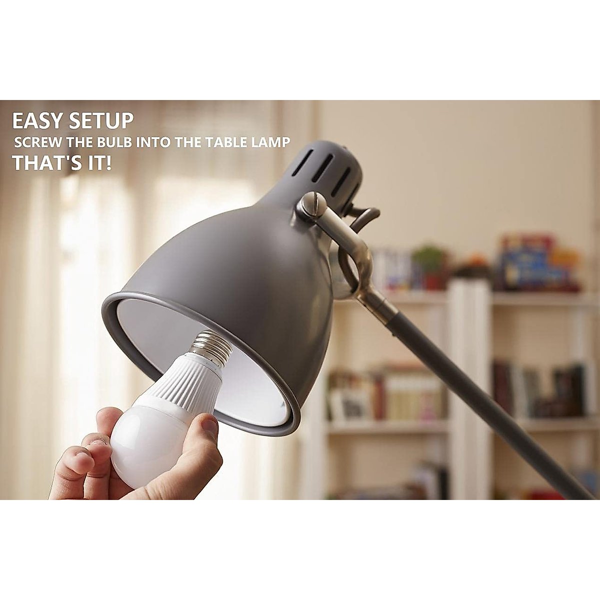3 Claps Light Control Bulb for Bedroom Table Lamp Upgrade, Sound Activated ON/Off Solution, Clap Detection, Smart Home, As Seen On TV, Soft White, 8-Watt