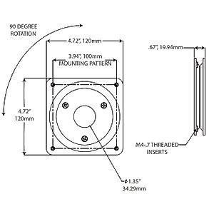 Maclocks VESA Orientation Swivel Plate for Use with Tablet Enclosures (VRP-B)