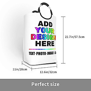 Custom Laundry Basket Personalized Laundry Basket Customized Laundry Basket with Photo/Text Collapsible Storage Basket