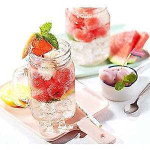 Ice Cube Trays with Lids BPA Free, 4 Pack Easy Release Silicone Ice Cube Trays for Freezer 84 Sphere Ice Tray with Stackable No Spill Lids, Dishwasher Safe, Blue & Green