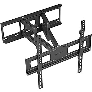BONTEC Full Motion TV Wall Mount for 23-70” LED OLED Flat Curved TVs, Tilt Swivels Dual Articulating6 Arms TV Bracket Supports up to 99lbs, Max VESA 400x400mm, Fit 8” 16” Studs
