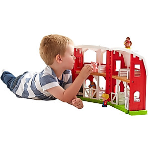 Fisher-Price Little People Toddler Toy Animal Friends Farm Playset with Music Sounds and 7 Figures for Pretend Play Ages 1+ Years