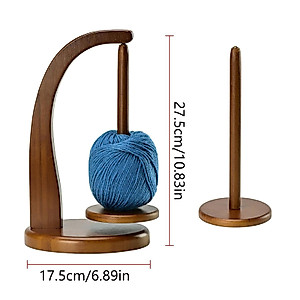 Magnetic Yarn Ball Holder, Wooden Rotating Yarn Ball Stand, 320g Bearing Load Yarn Spinner for Crocheting, Magnetic Pendulum Yarn Knitting and Crochet Yarn Feeder Holder