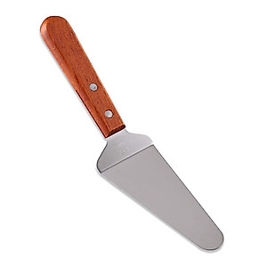 Wooden Handle Stainless Steel Pizza Shovel,10 inches DIY Baking Tools, Cake Cooking Shovel, Cheese Shovel，Pie Cake Holder Triangular Spade Server for Cakes Shovel Baking Flipper (10)